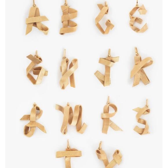 Clare V | Jewelry | Clare V Letter T Initial Charm Gold Tone Large ...